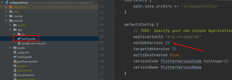 Where is flutter.minsdkversion and How to Change it? (2023) - Flutter Service